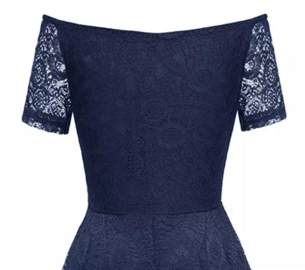 60er Marineblaues Abendkleid | Mein Vintage Kleid