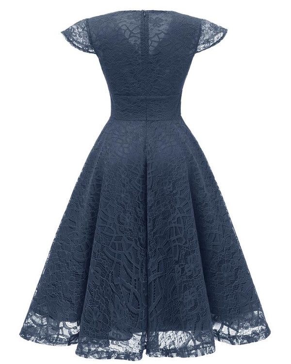 Marineblaues Vintage-Empfangskleid | Mein Vintage Kleid
